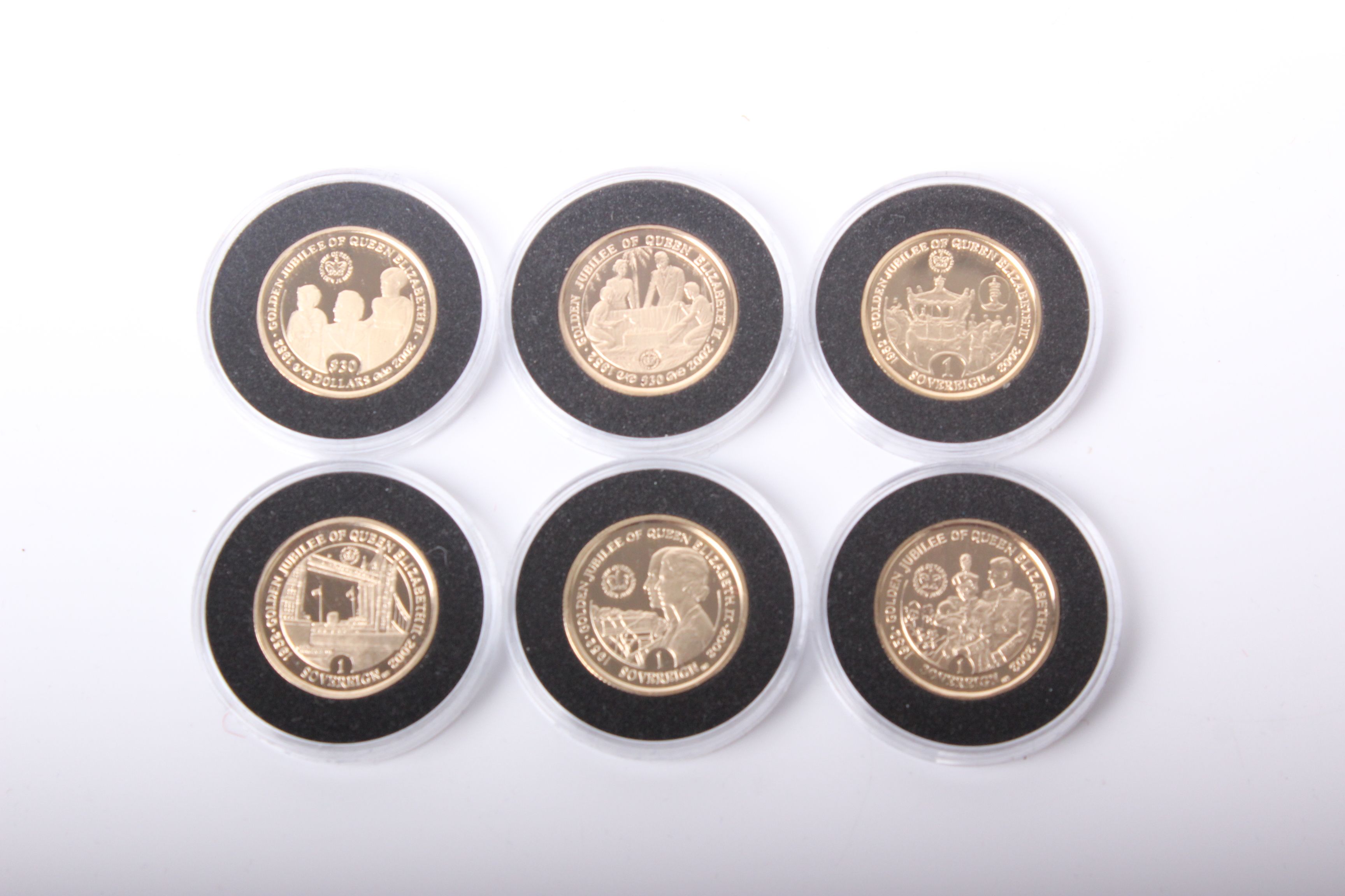 Westminster Golden Jubilee six gold coin collection; Commonwealth ...