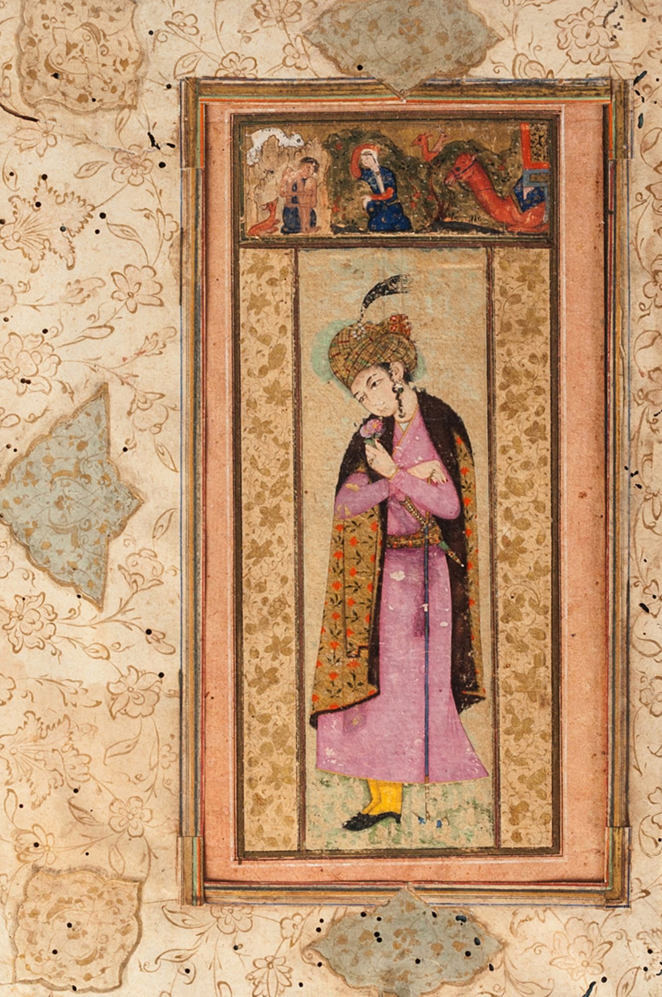 A Safavid portrait of Shah Abbas (1571-1629) as a young man, Iran, c ...