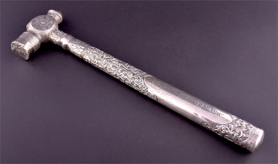 Of naval interest; an unusual 20th century silver hammer the weighted ...