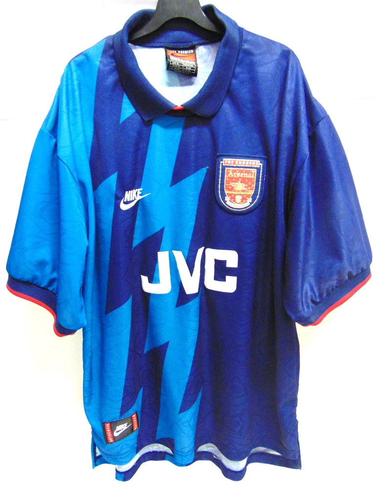 FOOTBALL - AN ARSENAL 1994-95 JVC XL FOOTBALL AWAY SHIRT with the Nike ...