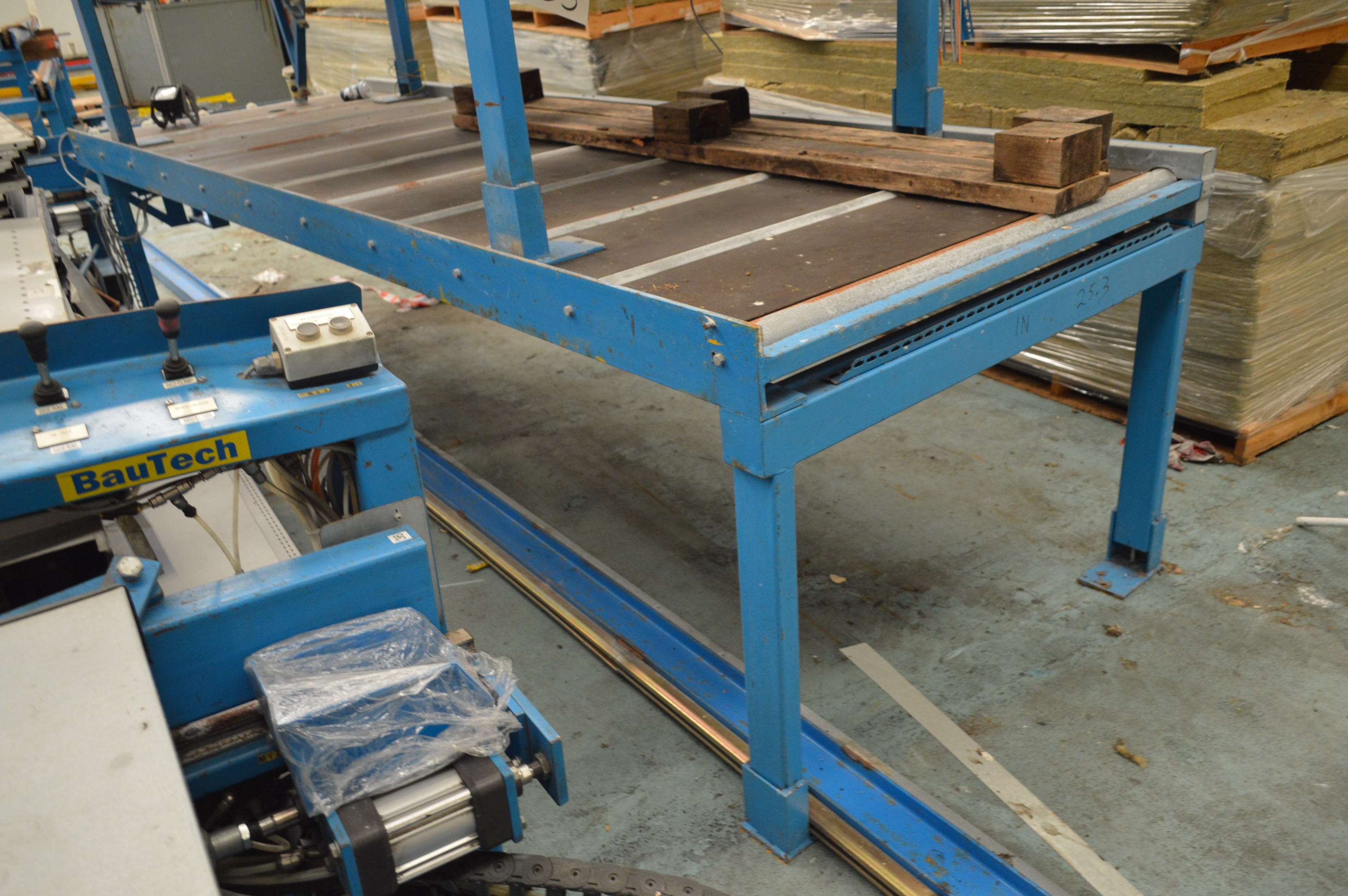 Two Powered Roller Conveyor Benches, up to 1.32m wide on rolls x up to ...