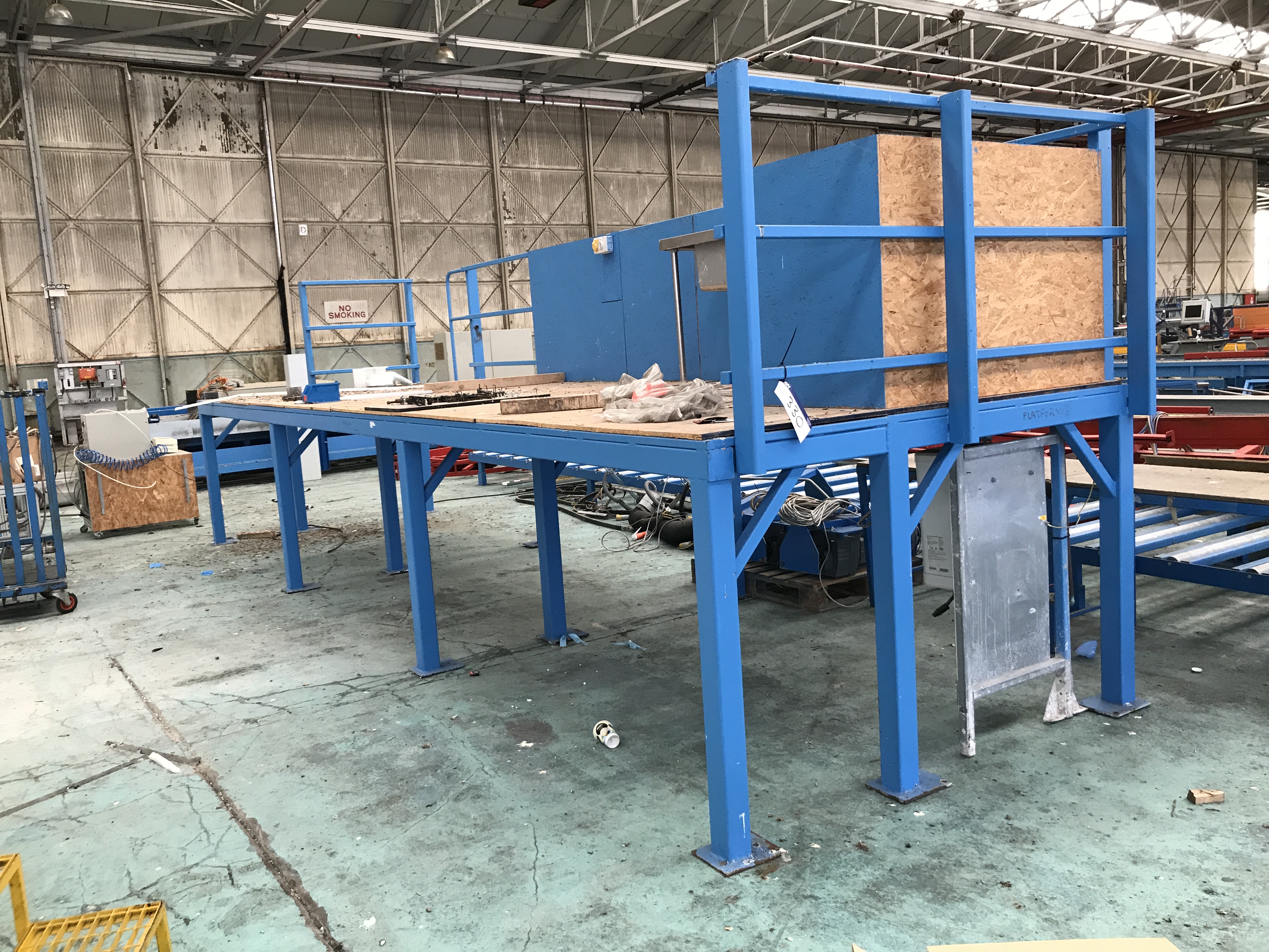 Steel Framed Platform, approx. 8.5m long x 2.3m wide x 2.5m high on ...