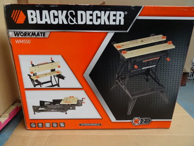 1 x Black and Decker Workmate WM550 foldable work bench! 610mm vice jaw ...