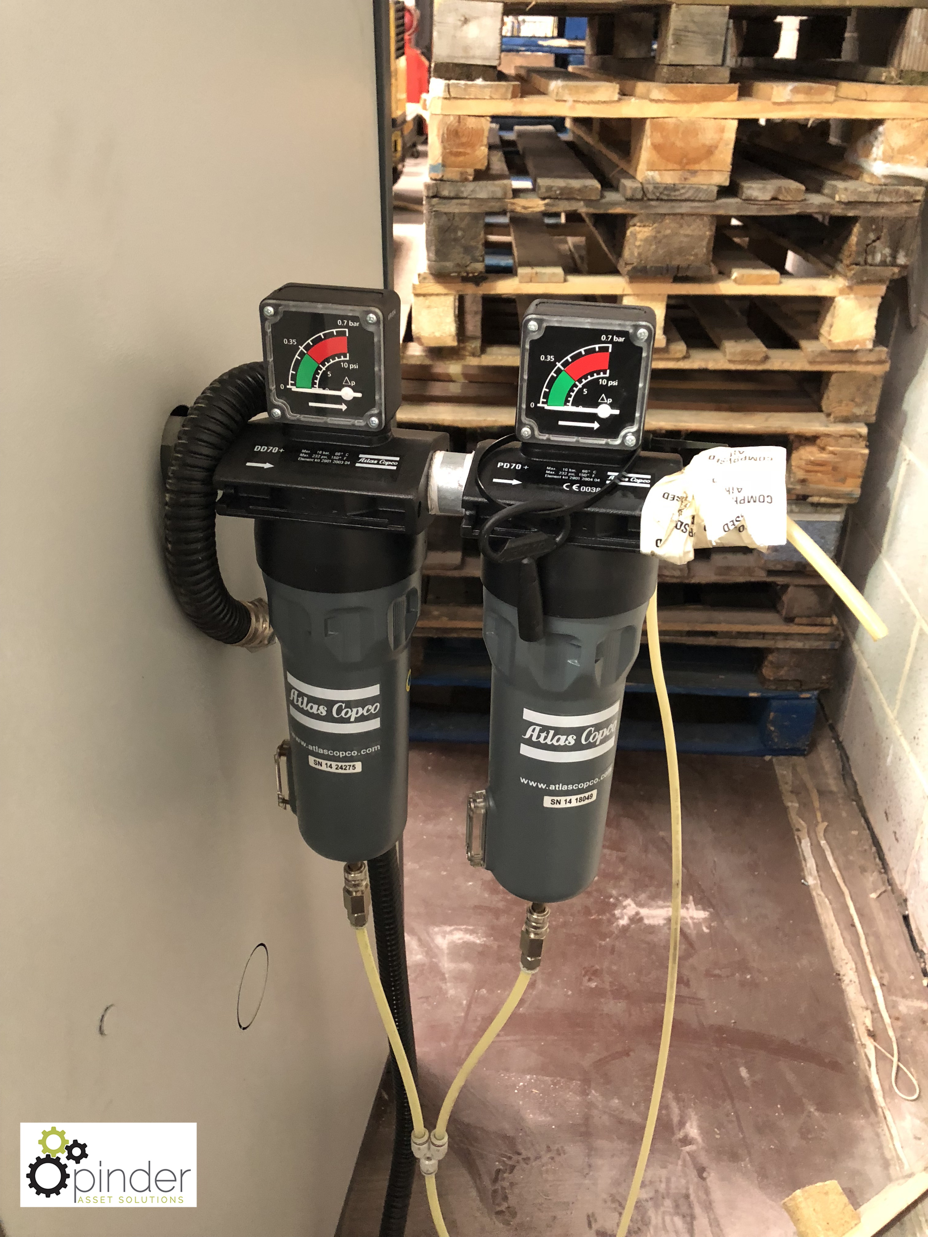 Atlas Copco GA18VSD + FF Packaged Air Compressor, 12.5bar/185psi, year ...