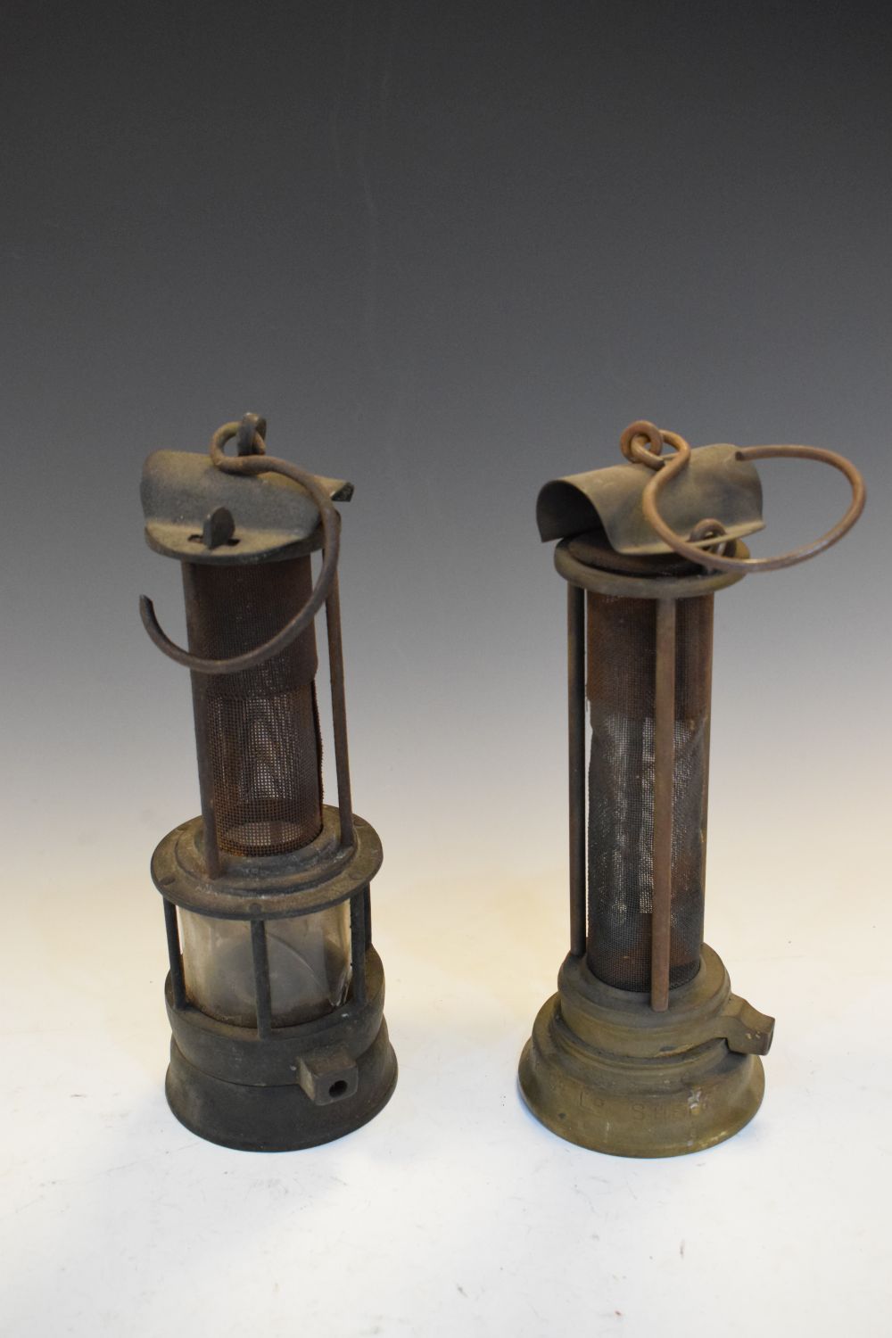 Hardy Patent Pick Co. Ltd, Sheffield Davy lamp, 23cm high, together ...