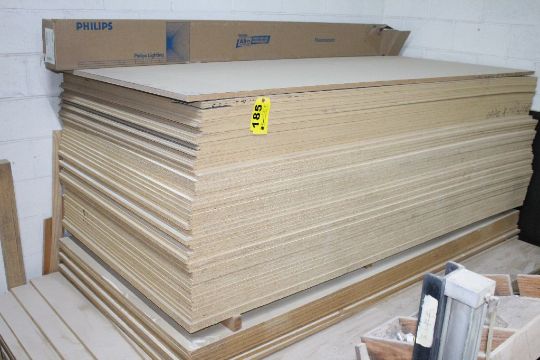 (80) SHEETS OF LAMINATED PRESS BOARD, 97" X 49", 3/4" AND 1/4" THICKNESS
