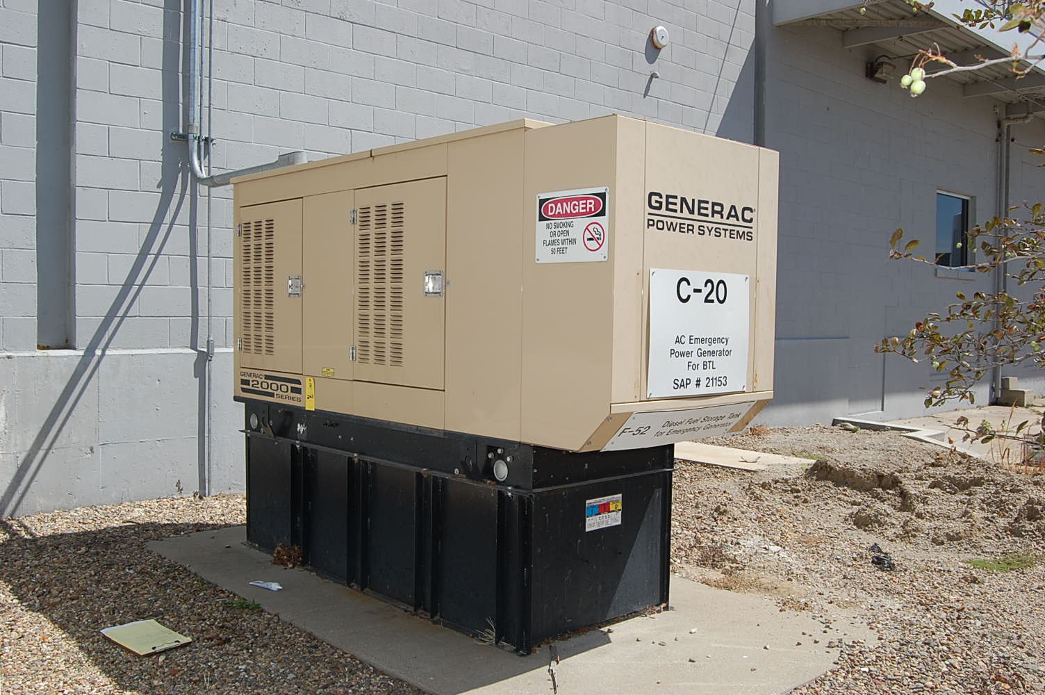 Generac #2000 Series Diesel Generator, Model 2484860100, Type 3D008C ...