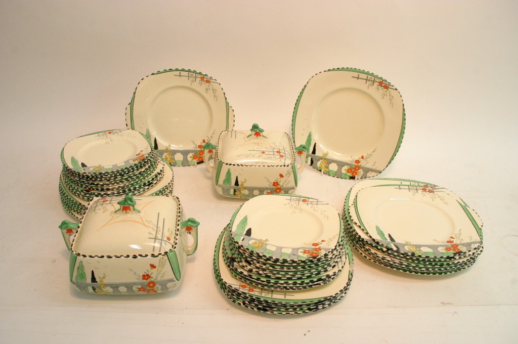 A large collection of Art Deco Burleigh Ware 'Riviera' pattern ...