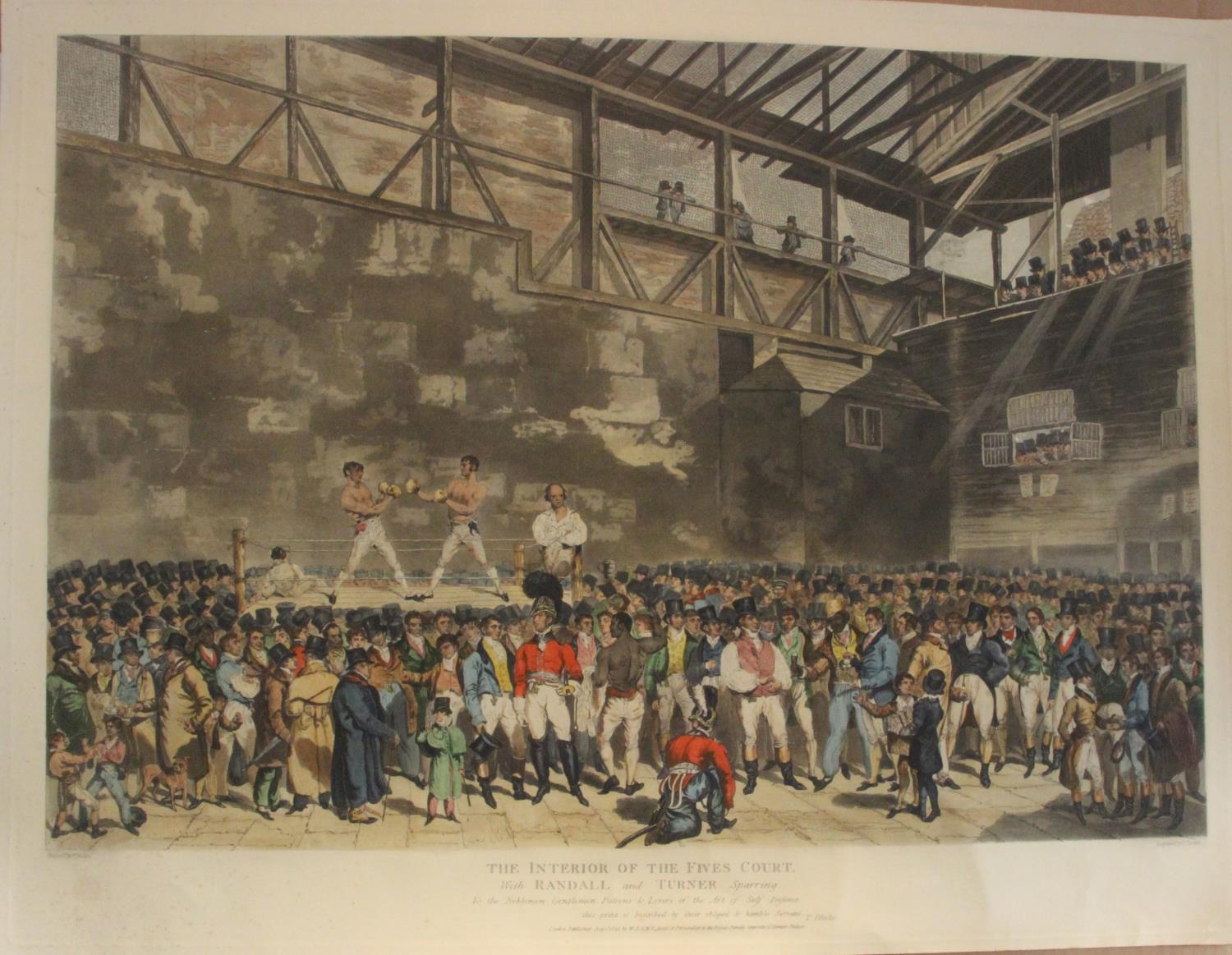 The Interior of the Fives Court, with Randall and Turner Sparring ...