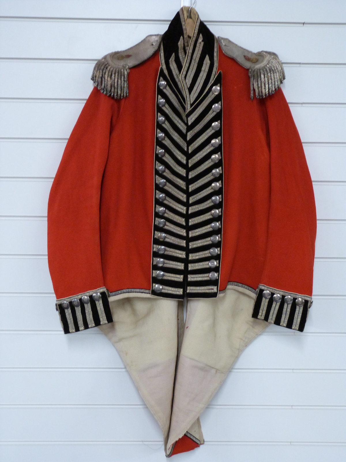 British Army officer's redcoat coatee for the Retford Regiment of the ...