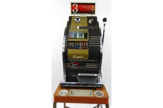 Sega Diamond 3 Star one armed bandit with stand, 180cms tall : For ...