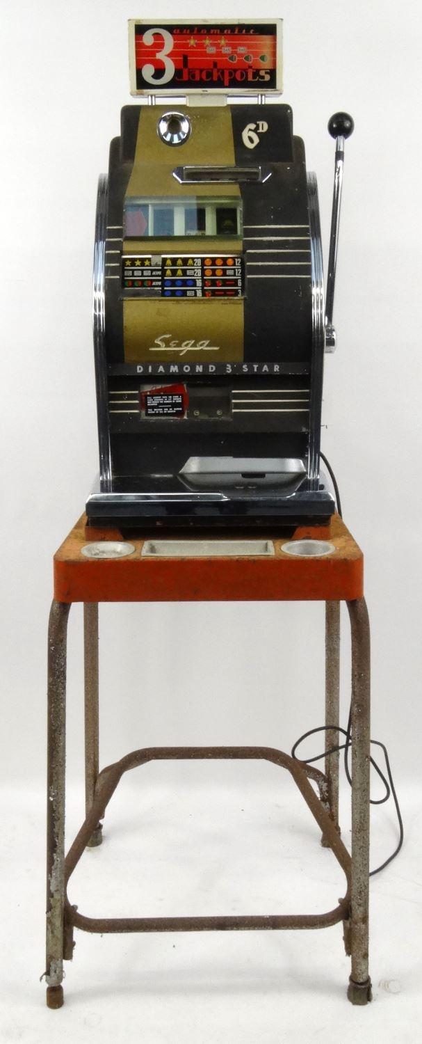 Sega Diamond 3 Star one armed bandit with stand, 180cms tall : For ...