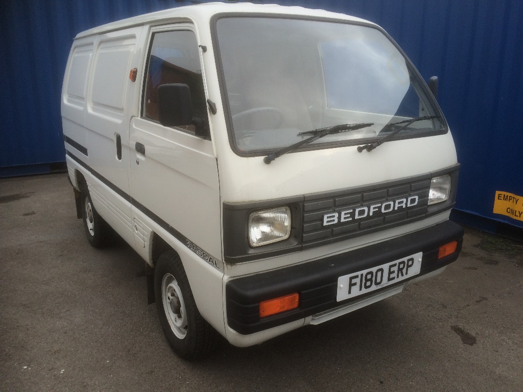 A 1989 Bedford Rascal panel van, registration number F180 ERP, white ...