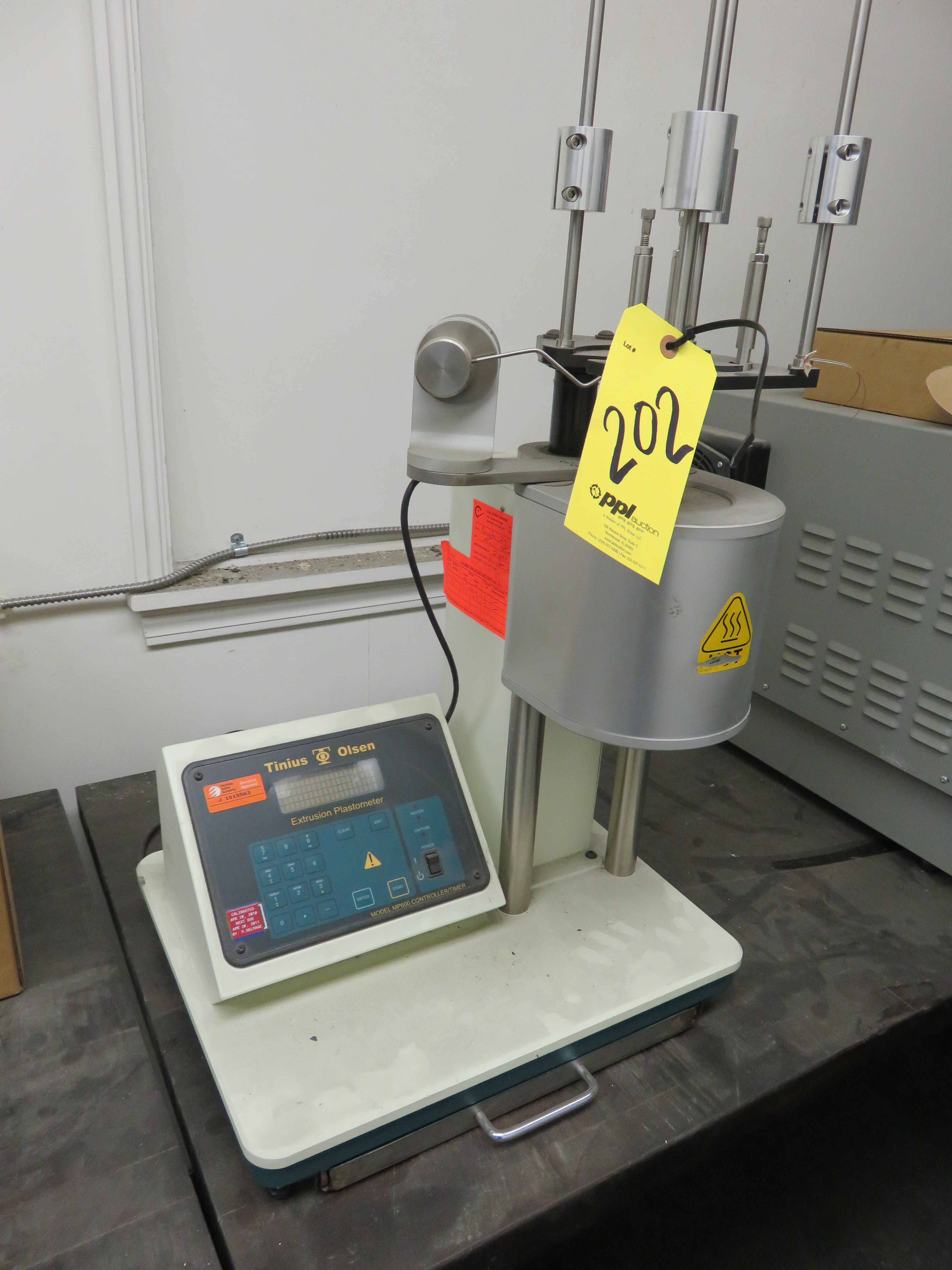 Tinius Olsen Bench Top Extrusion Plastometer, with Model MP600 Digital ...