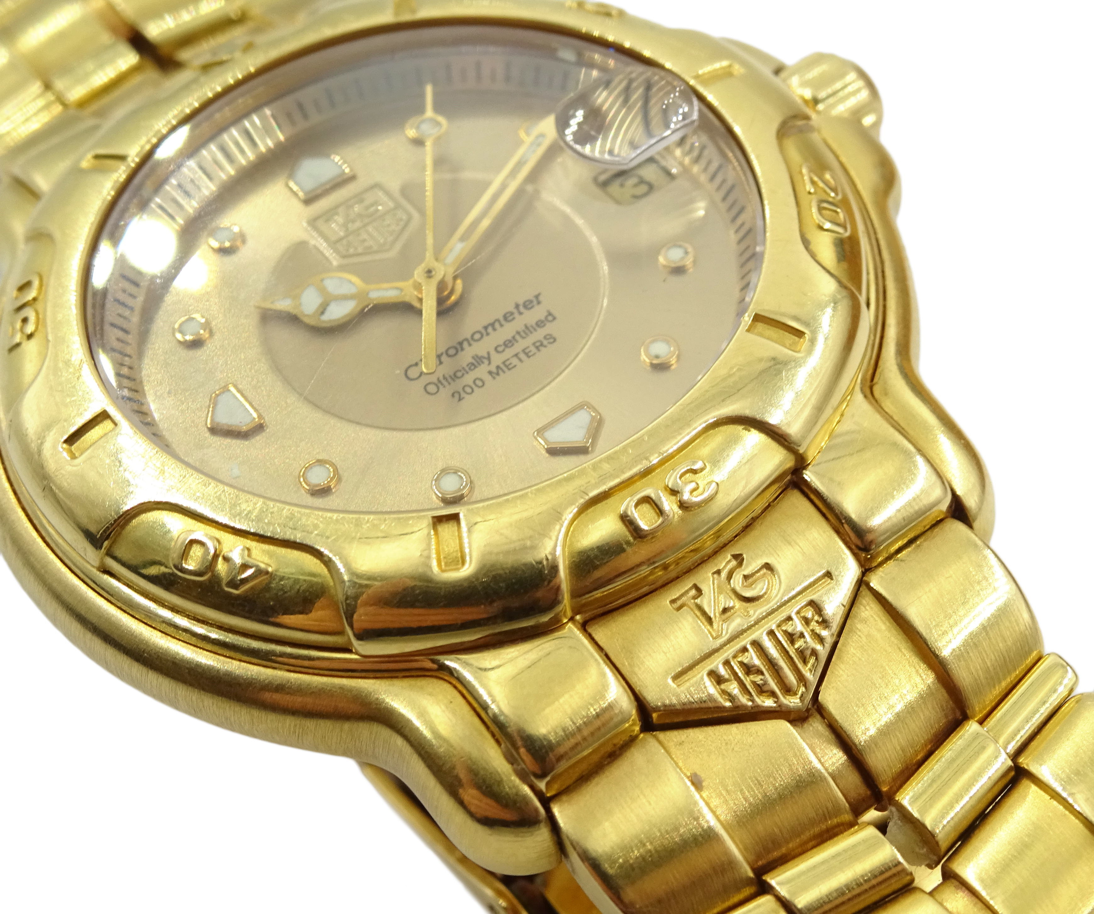 Tag Heuer 6000 gentleman's 18ct gold chronometer automatic bracelet ...