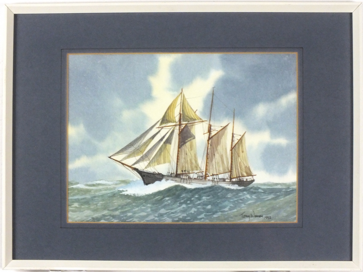 Tony WARREN (British 1930-1994) 'The Coastal Trading Schooner "William ...