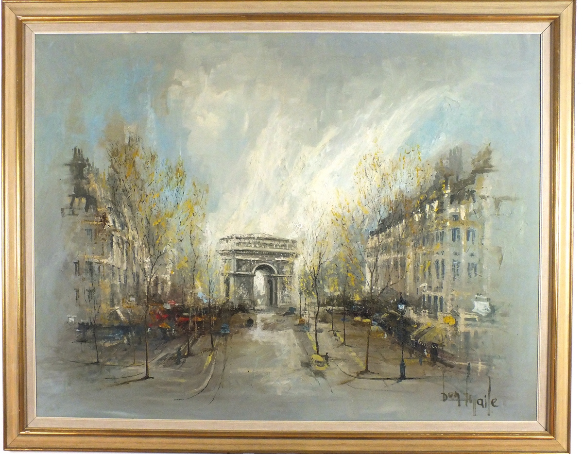 Ben MAILE (British 1922-2017) Arc de Triomphe, Autumn, Oil on canvas ...