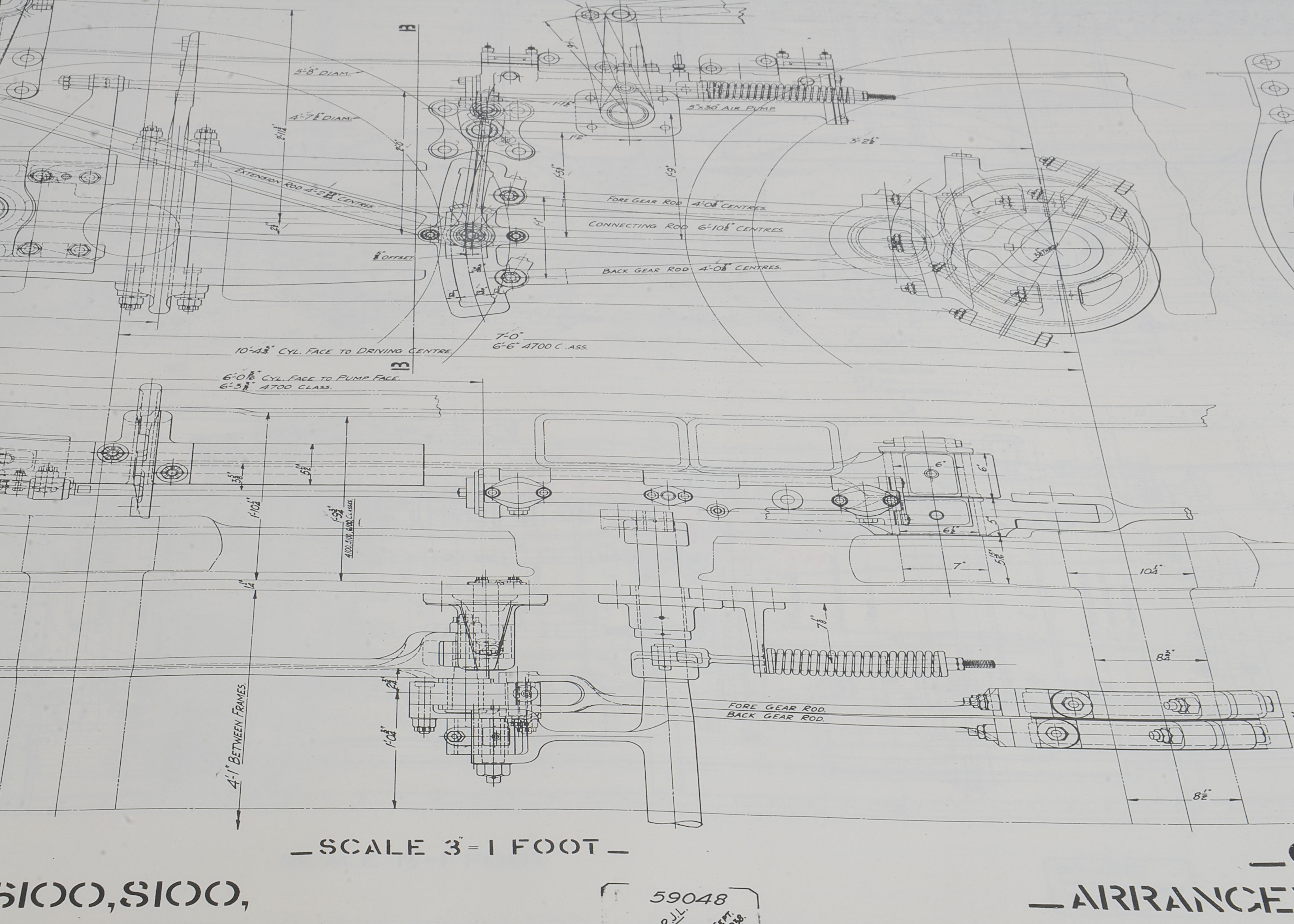 A Large Roll of BR Official-Issue GWR Locomotive Drawings, including ...