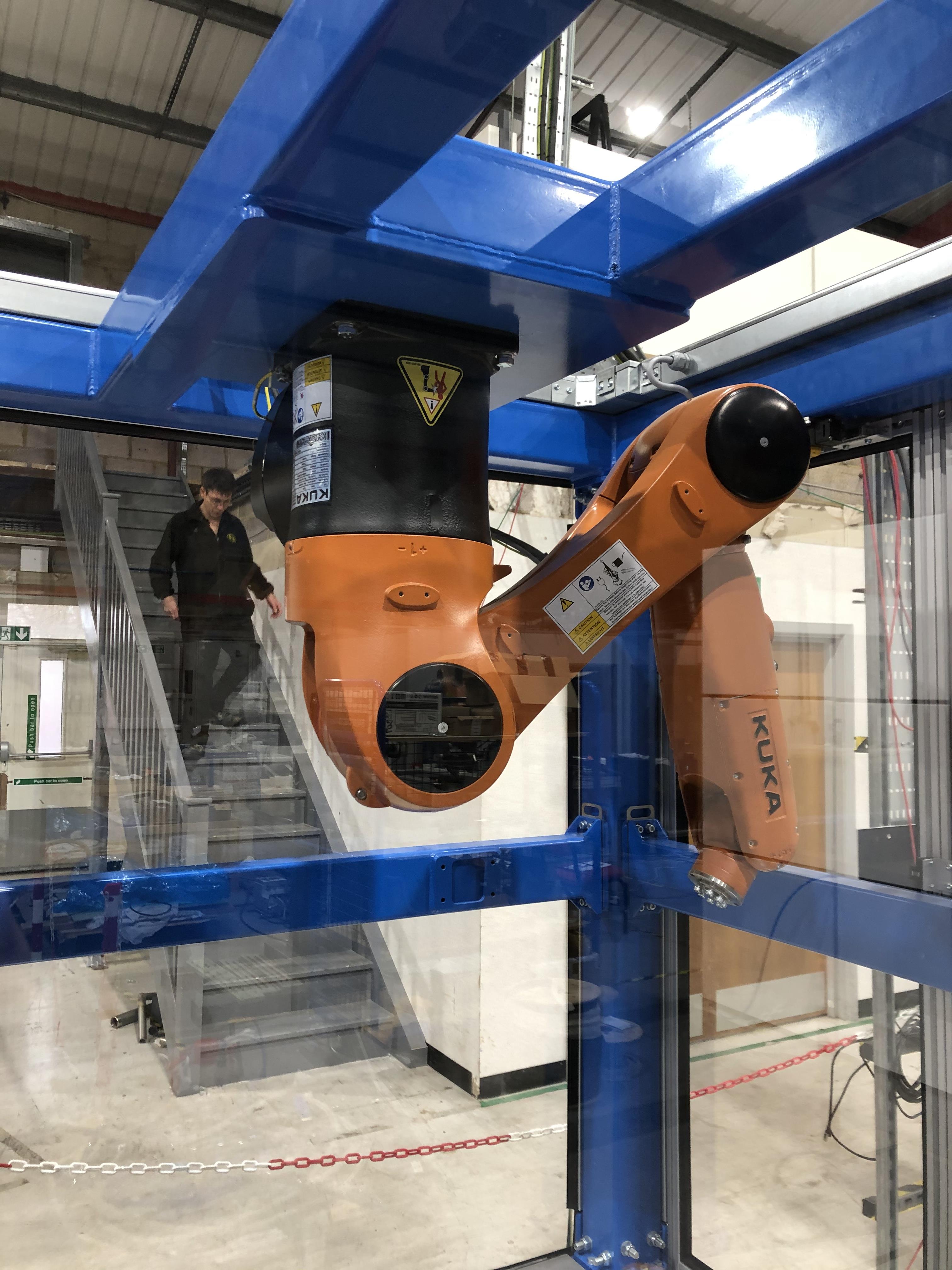 A 2014 Kuka Type KR C4 Compact 6 Axis Robot SN 240781. Mounted in ...