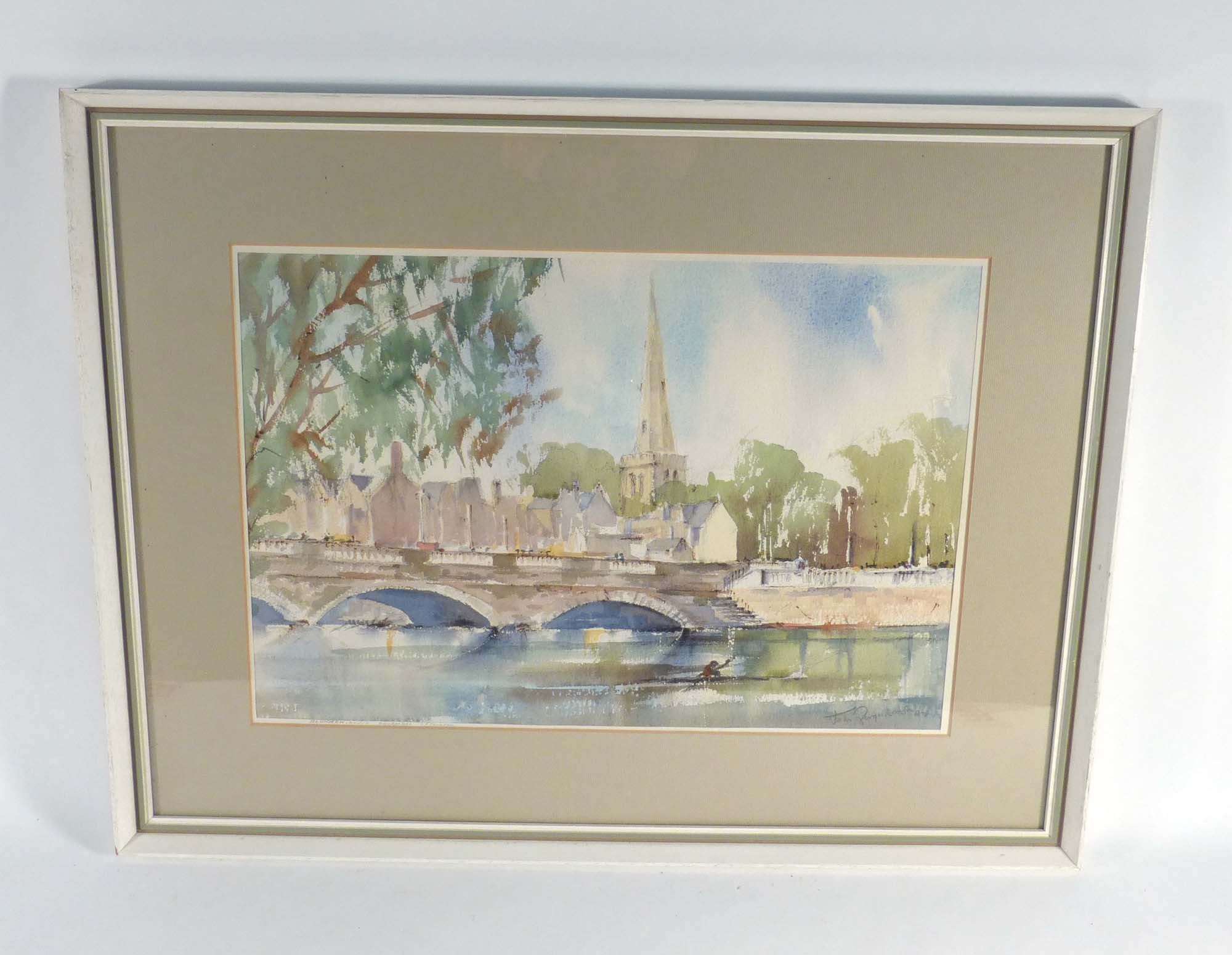 John Farquharson (20th century),Bedford Bridge,signed,watercolour,32 x ...