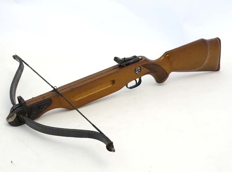 Archery: A Barnett 'Wildcat' crossbow, having open adjustable sights ...