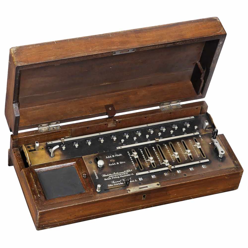 "Archimedes" Mod. A Arithmometer, 1906German brass stepped-drum ...