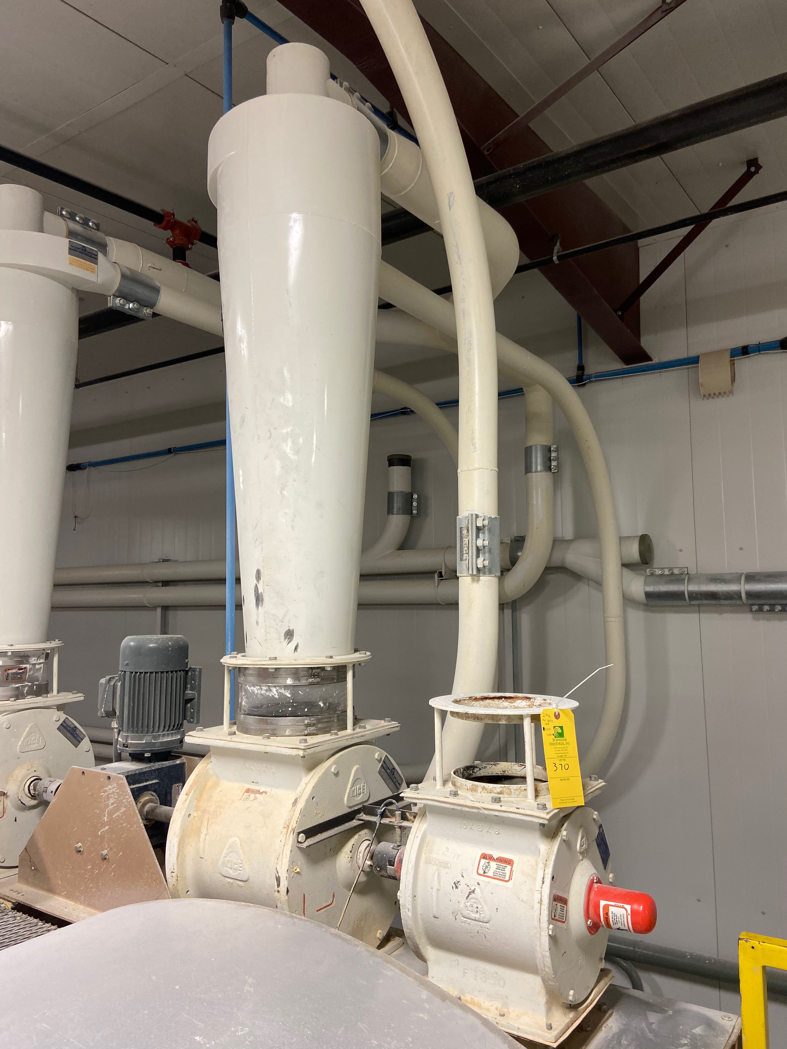 (2) Kice Airlocks and Kice Cyclone: Airlock Model# VJ10x8x8 and ...