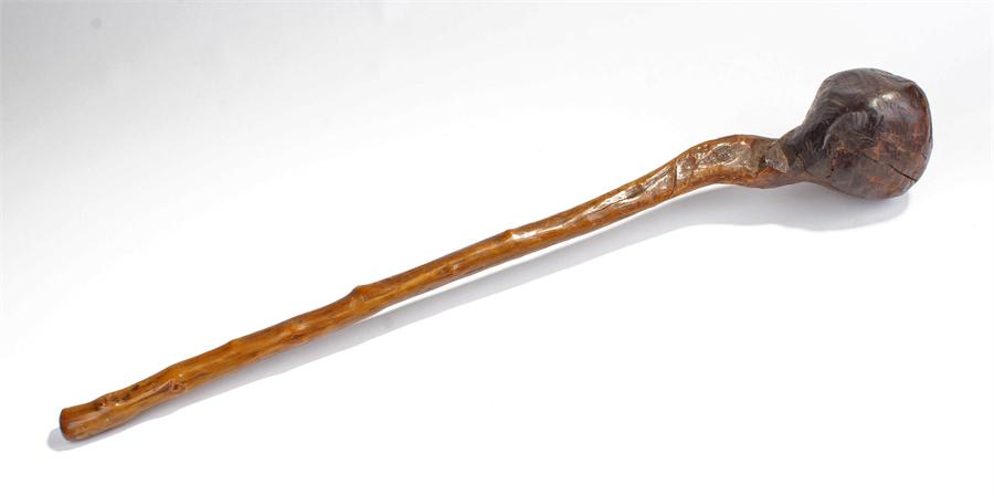 Early 19th Century Irish bog oak "Shillelagh" or club, the long ...