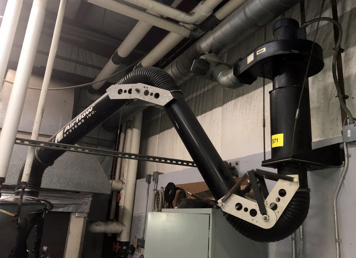 Airflow Systems Inc. EZ-Arm Extraction System with Blower, Wall Mounted ...