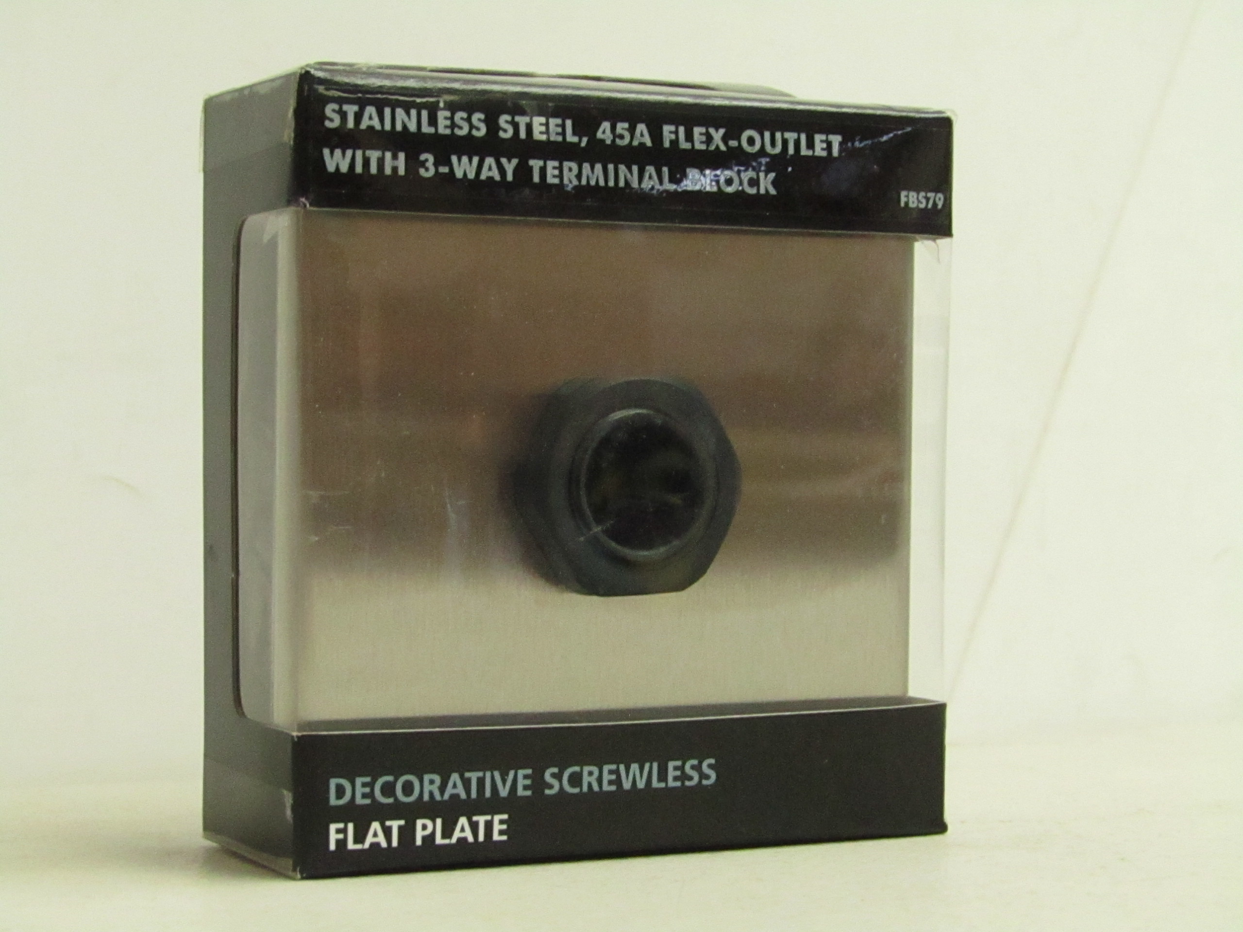 Box of 10x stainless steel 45A flex-outlet with 3 way terminal block ...