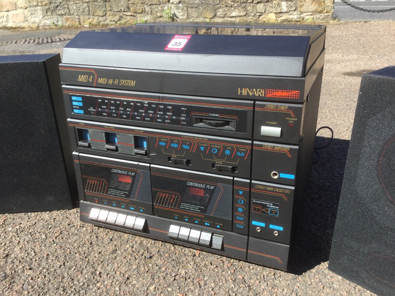 A Hinari Midi hi-fi system with turntable, cassette deck, tuner, and ...