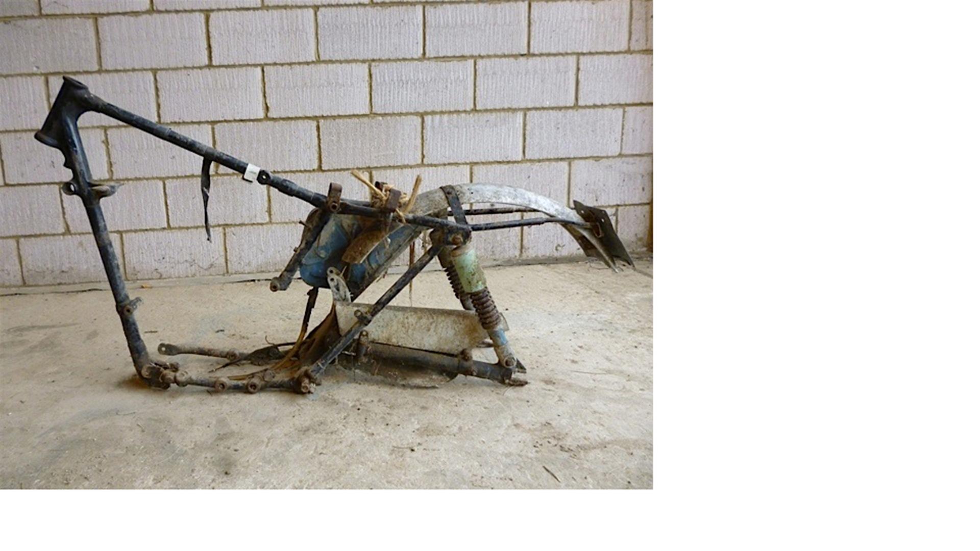 Matchless/AJS trials frame No. 01611 c/w swinging arm, shocks, oil tank ...