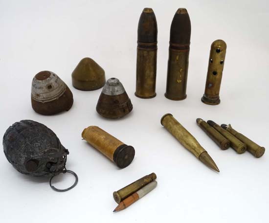 WWI : A varied collection of inert Military , Shells , Projectiles and ...