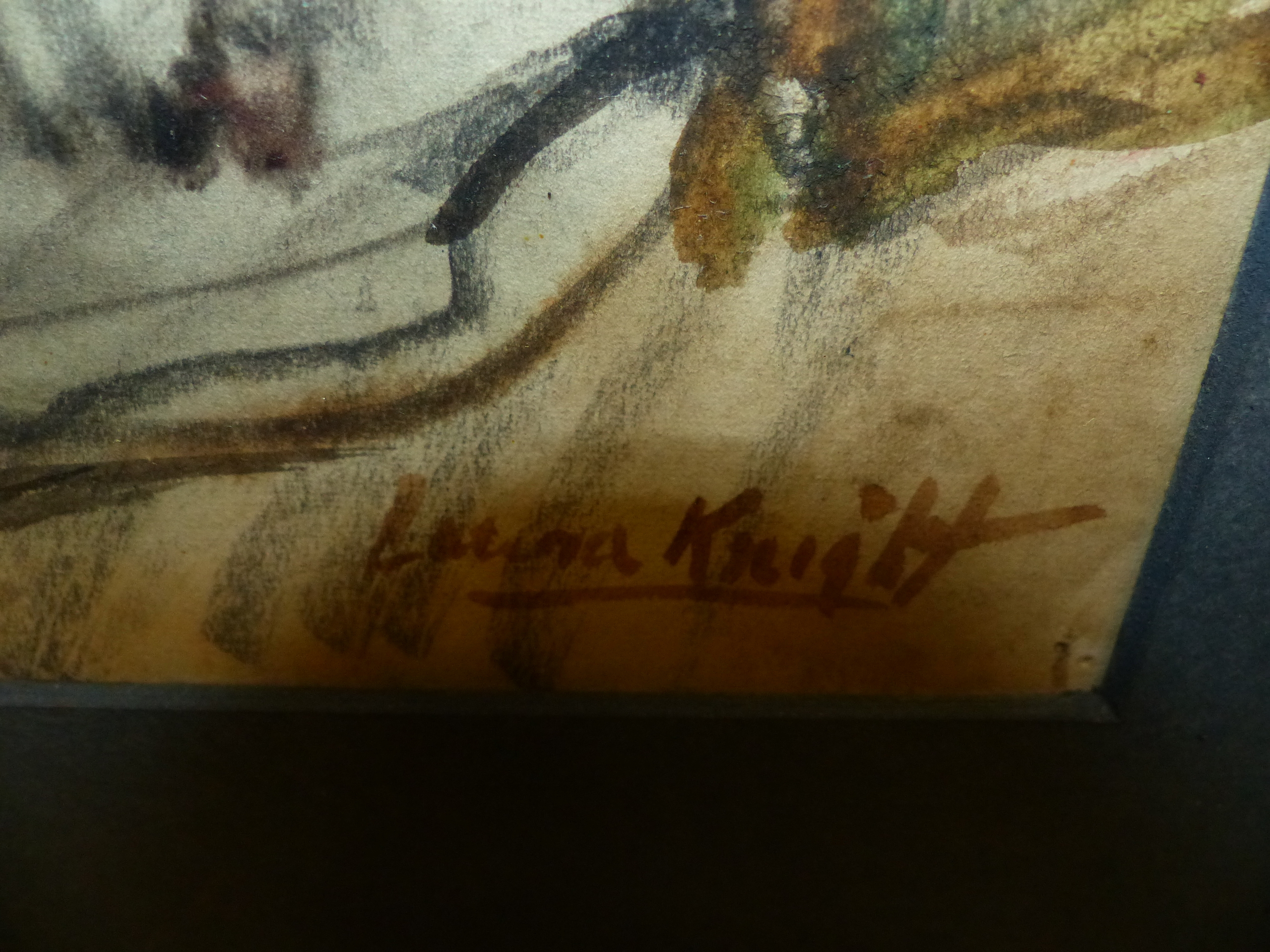 DAME LAURA KNIGHT (1877-1970) (ARR) OFF STAGE, TWO DANCERS, SIGNED ...