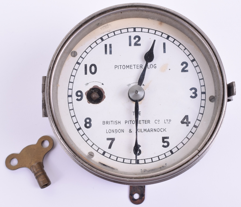 WW2 Royal Navy Ships Pitometer Log, white enamel dial marked with ...