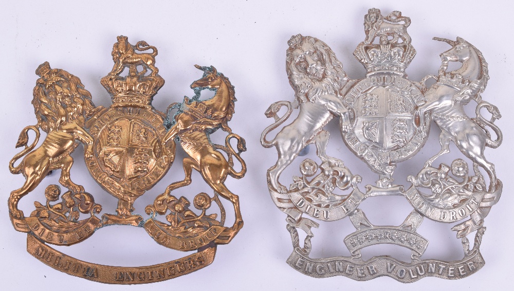 Victorian Royal Engineers Volunteers Helmet Plate, other ranks white ...
