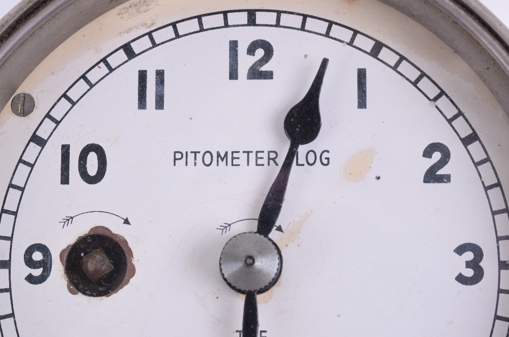 WW2 Royal Navy Ships Pitometer Log, white enamel dial marked with ...