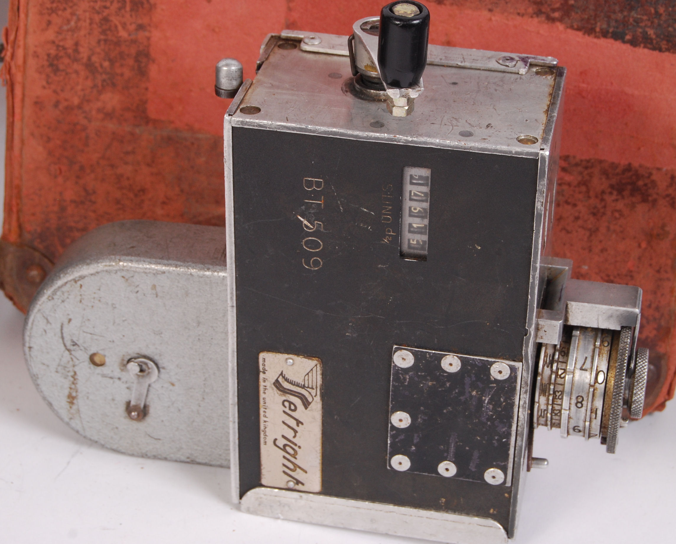 Two vintage Bus Ticket machines. Comprising of a Setright conductors ...