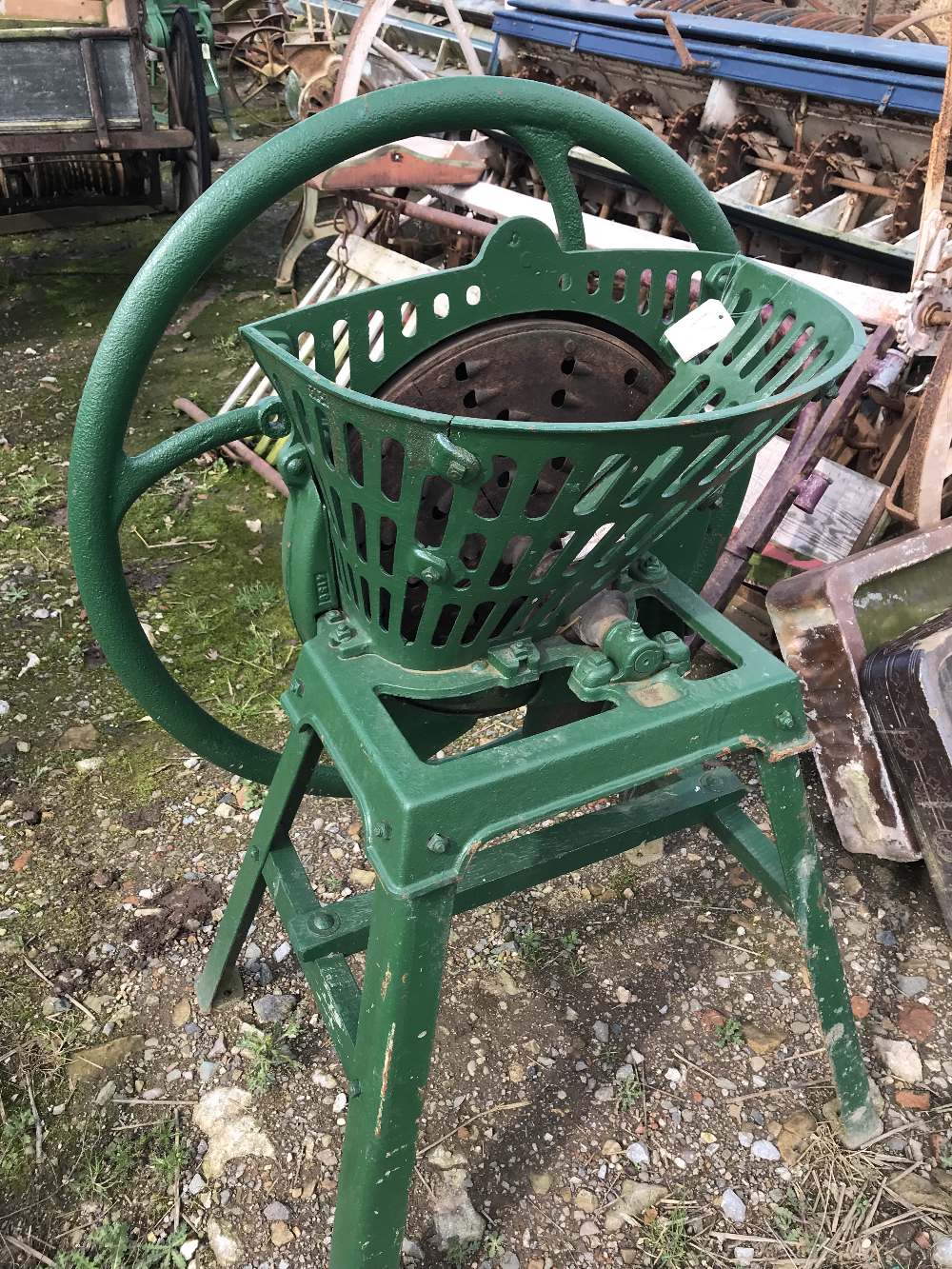 A VINTAGE AGRICULTURAL BAMFORDS ROOT CUTTER