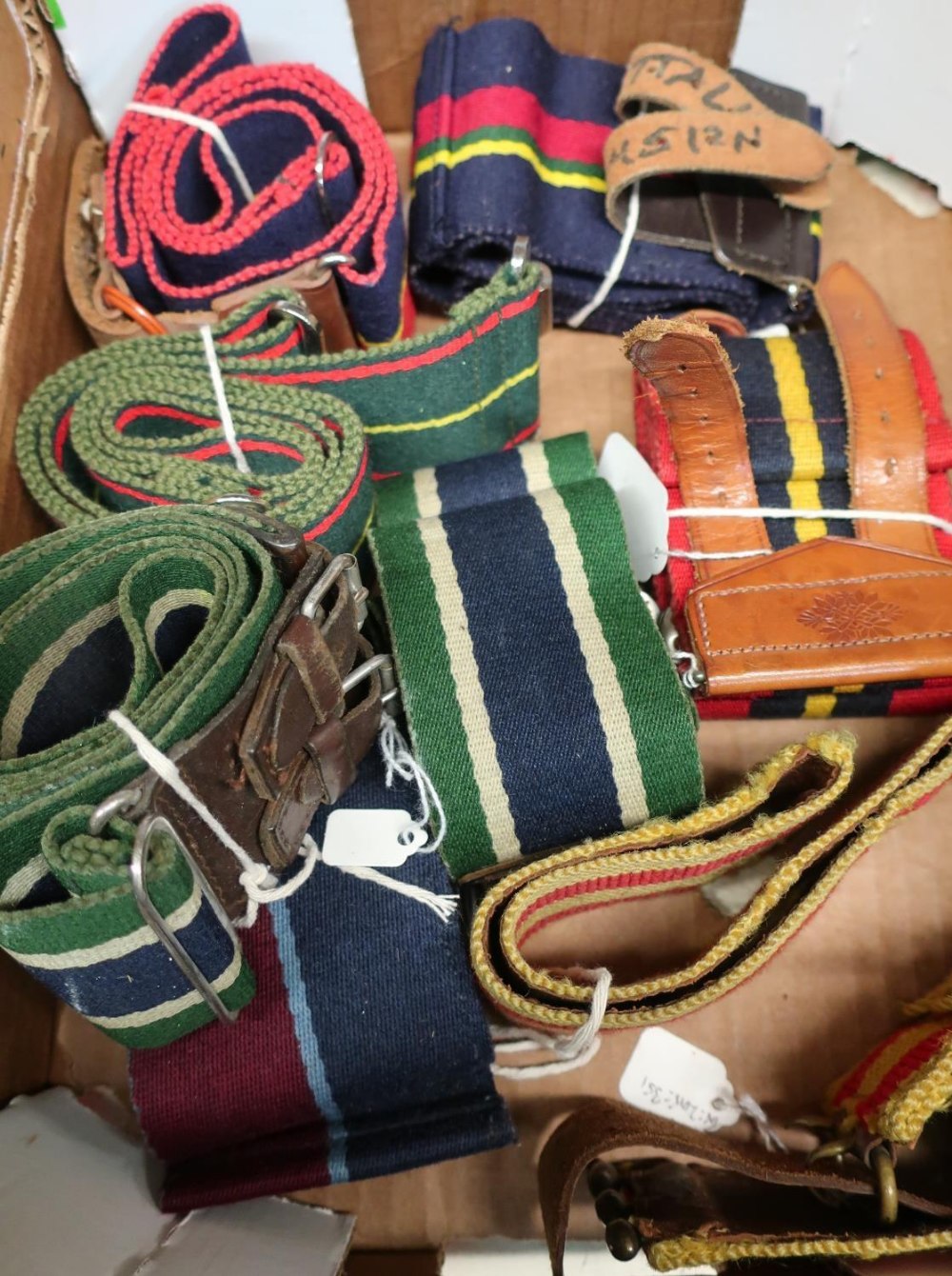 Quantity of various assorted British military stable belts