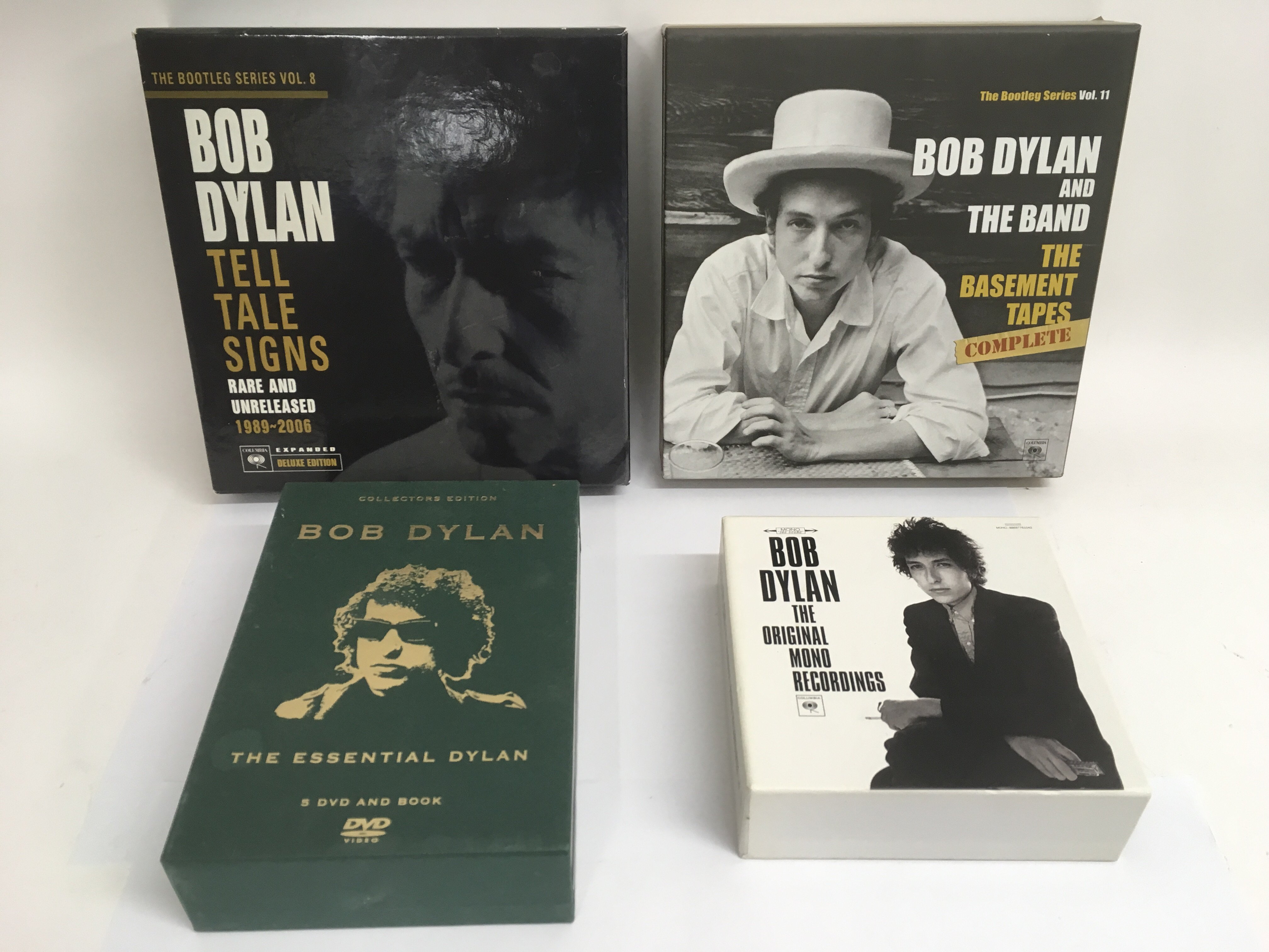 Four Bob Dylan CD box sets comprising 'The Original Mono Recordings ...