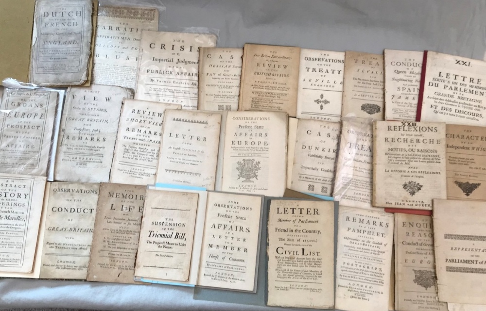 A group of early 18th century political pamphlets, 1713-31, mostly 8vo ...
