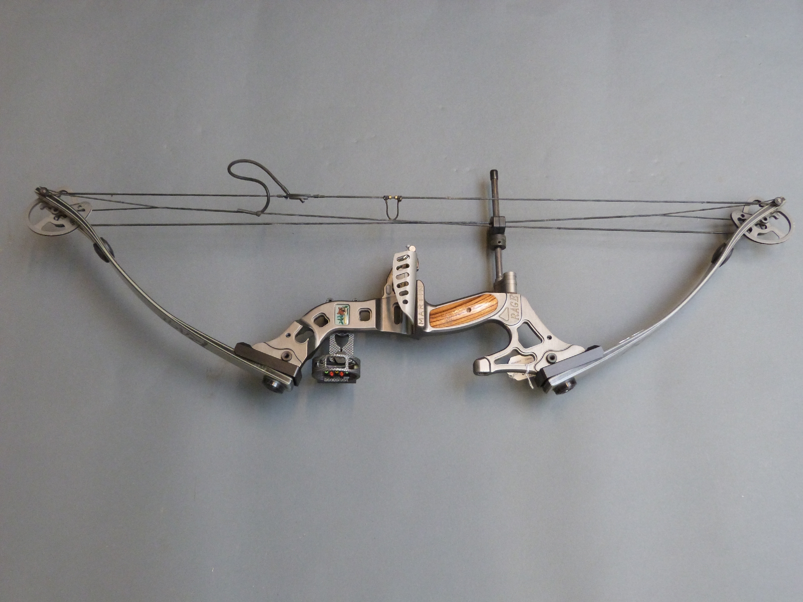 Martin Rage Pro Series compound bow and accessories, in soft carry case