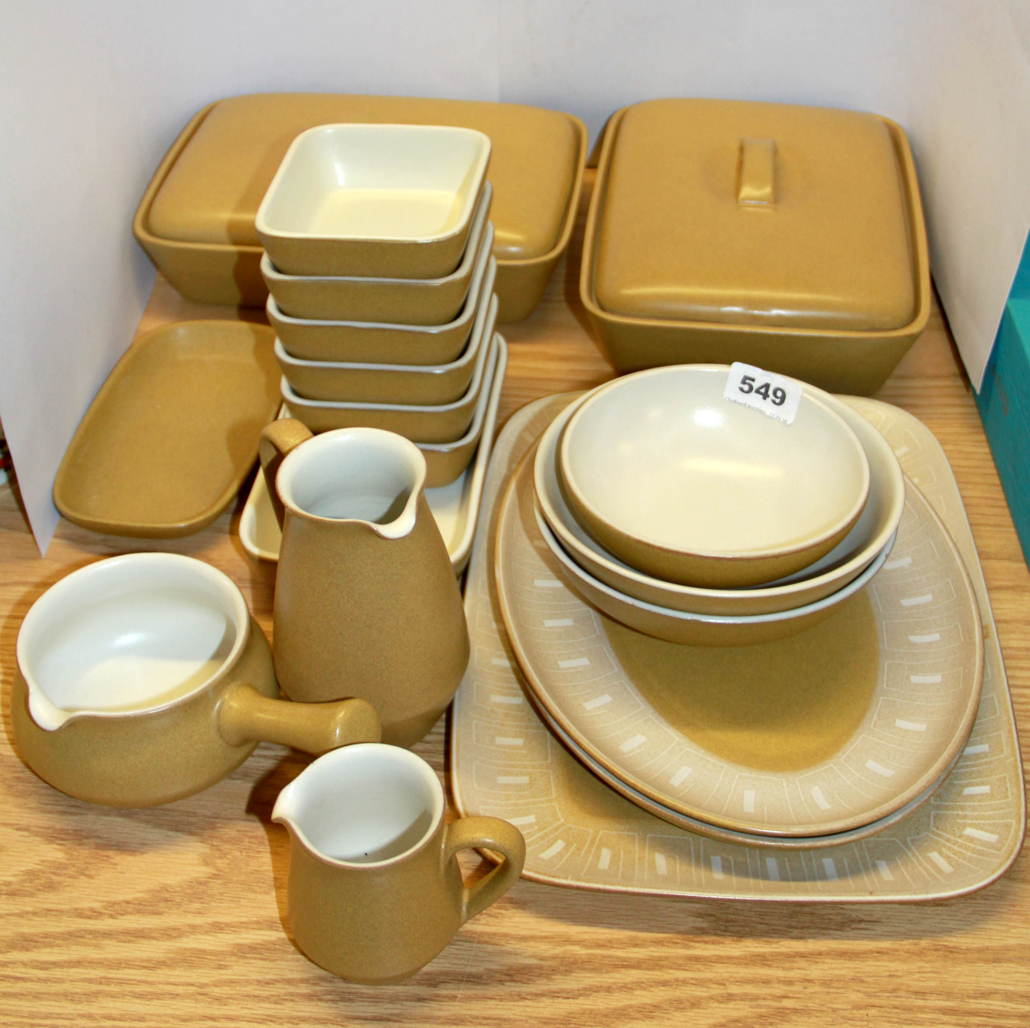 A quantity of Denby dinnerware.