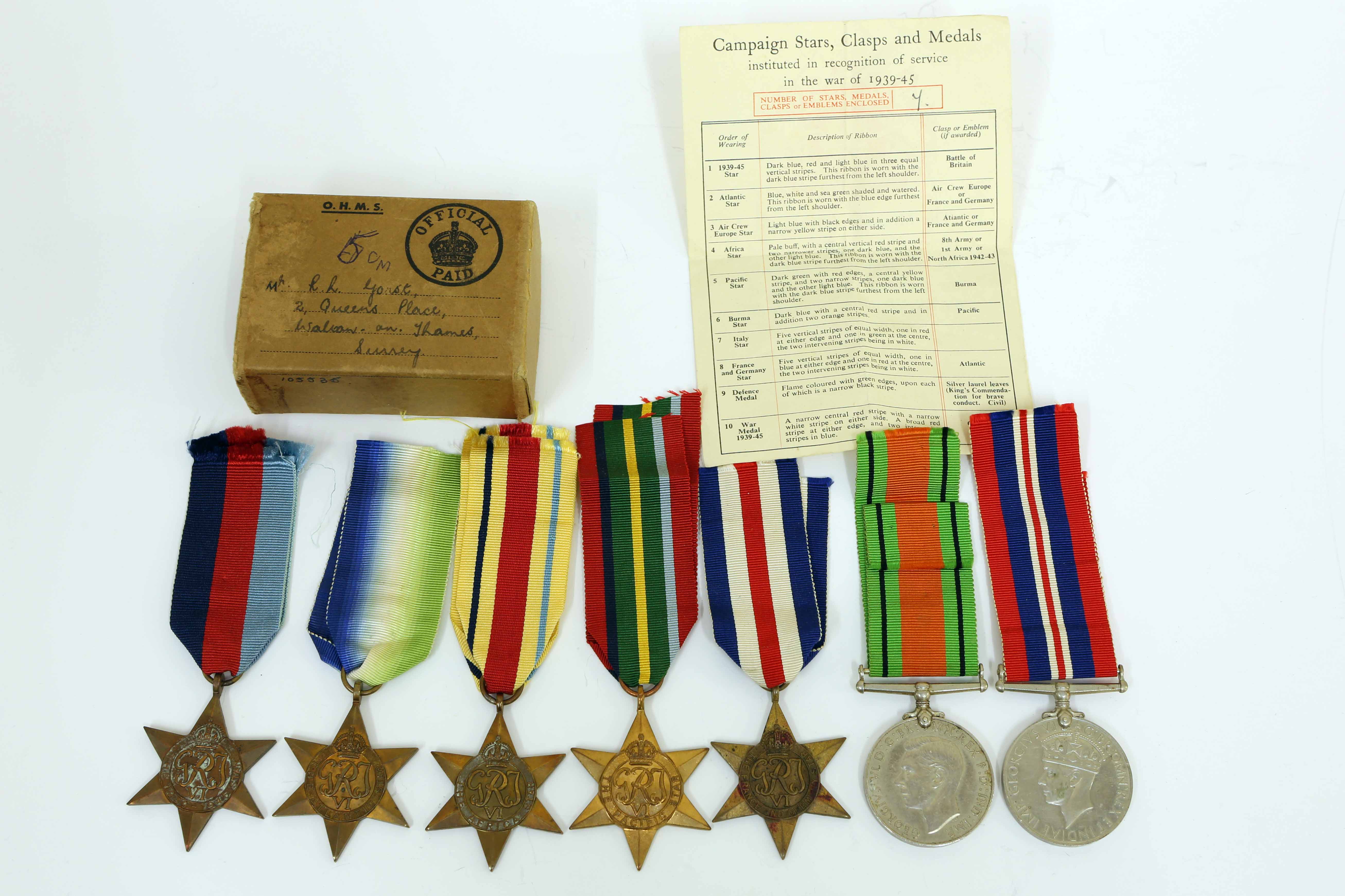 An impressive WW2 Merchant Navy medal group of seven including the ...