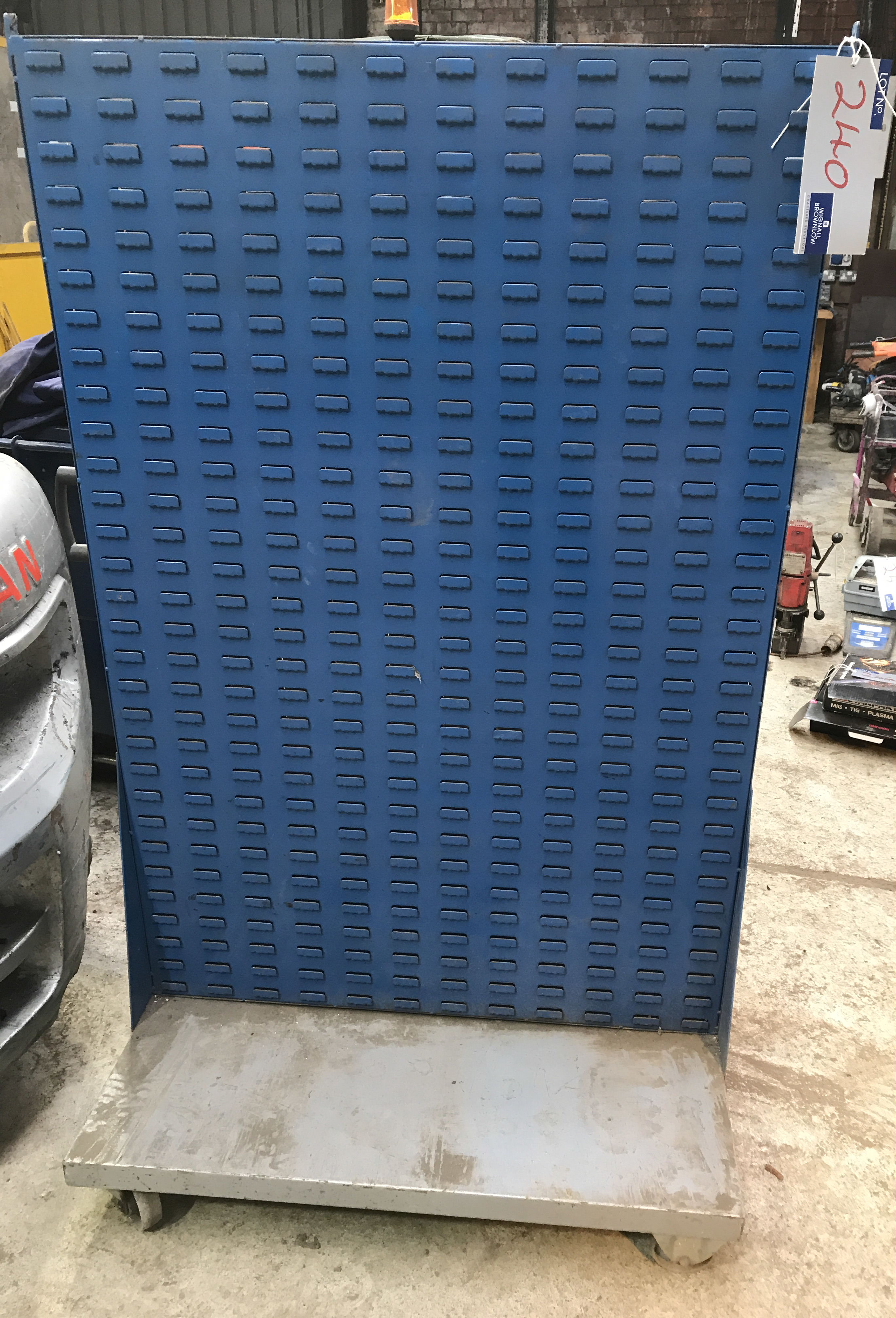 A Mobile Lin Bin Rack, 1000 x 1700mm h.