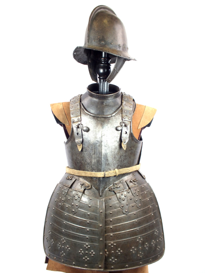 A composite English Civil War period Pikeman’s Armour, two-piece down ...