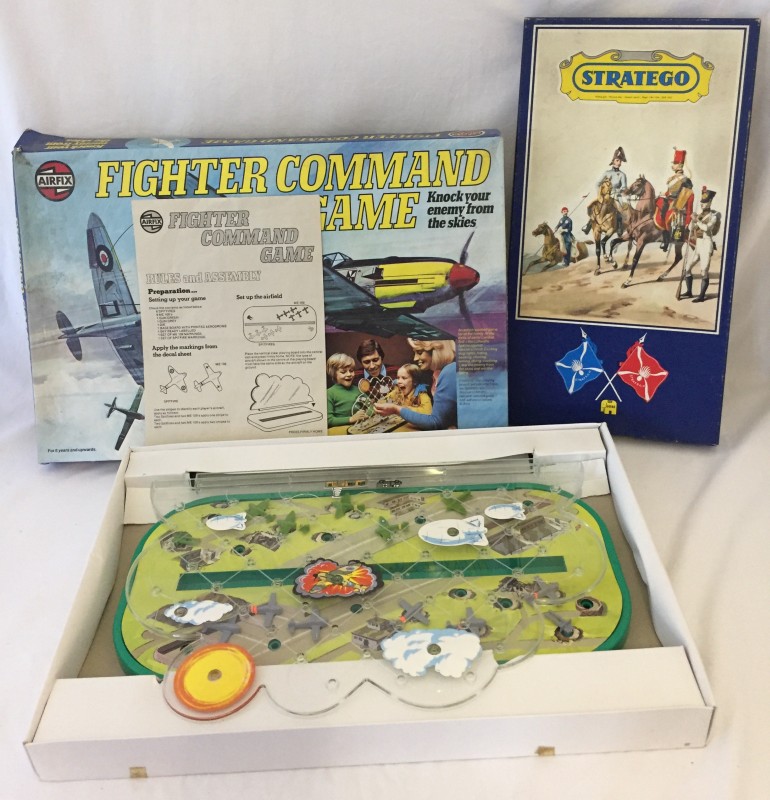 A vintage 1976 Airfix Fighter Command game, together with a Stratego ...
