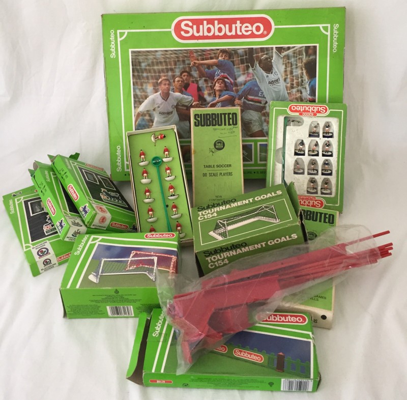 A collection of Subbuteo including boxed set, teams & accessories.