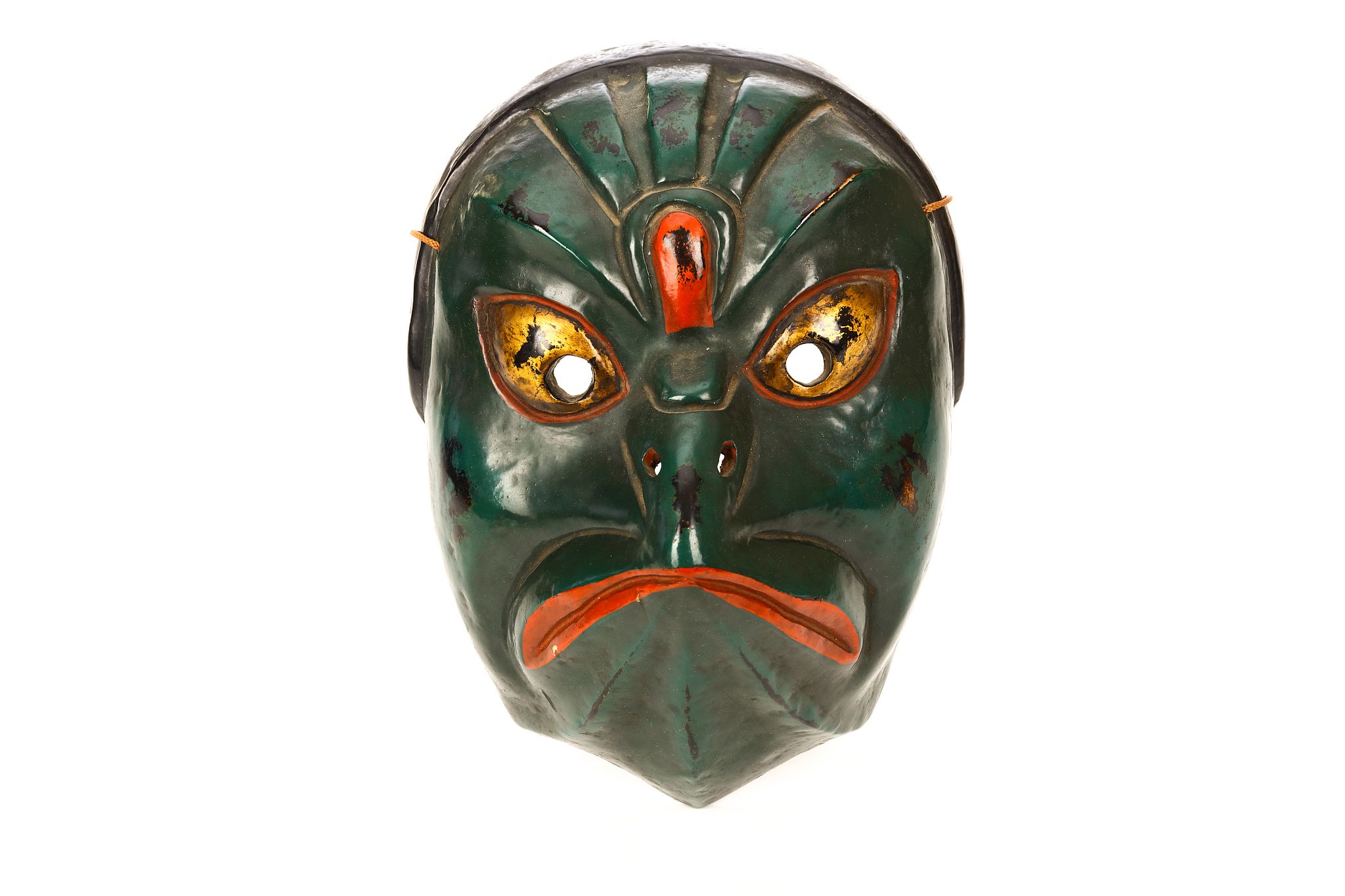 A GIGAKU MASK OF KARURA.20th Century.The dry lacquer mask painted in ...